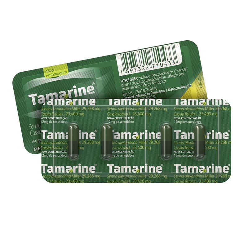 Tamarine 12mg Caixa 4 Cápsulas - Farma Conde