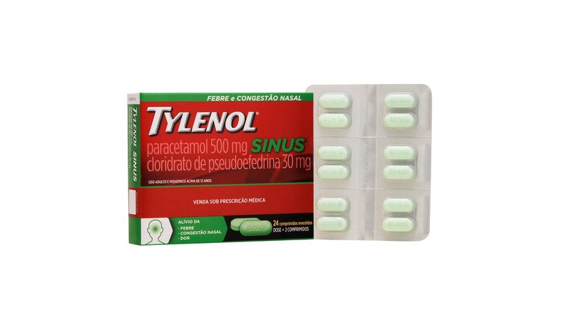 Tylenol Sinus Caixa 24 Comprimidos Revestidos - Farma Conde Tylenol Sinus Caixa 24 Comprimidos Revestidos - Farma Conde