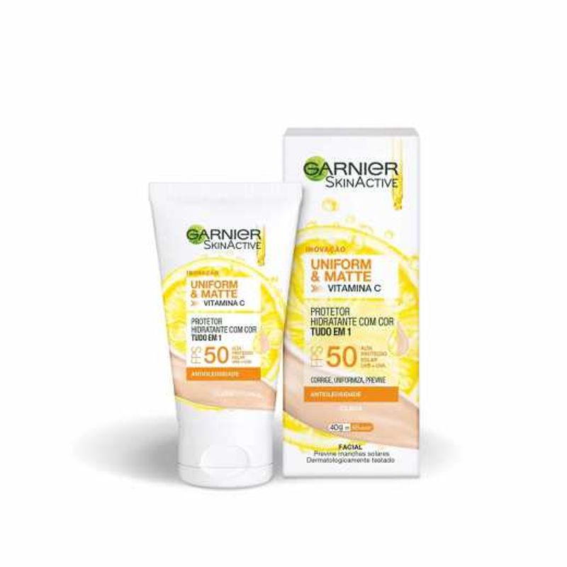 Protetor Solar Facial Garnier FPS50 Hidratante Claro 40g - Farma Conde