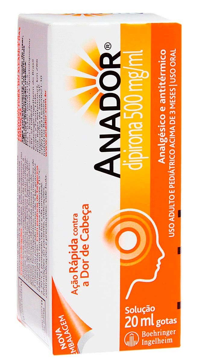 Anador 500mg/ml Gotas Frasco 20ml - Farma Conde
