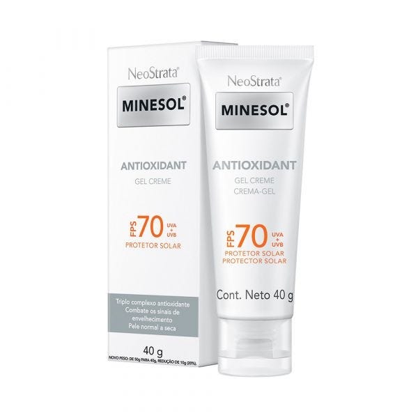 Neostrata Minesol Protetor Solar Rosto FPS70 Antioxidante Gel Creme 40g ...