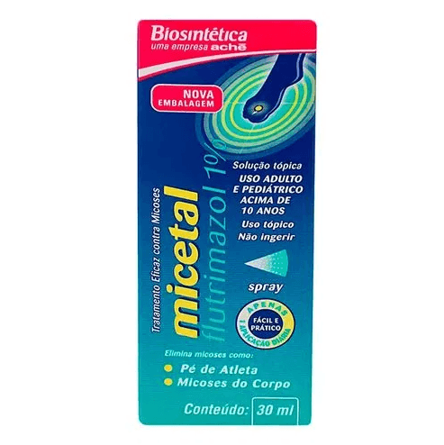 Micetal Solução Dermatológica Spray Frasco 30ml - Farma Conde