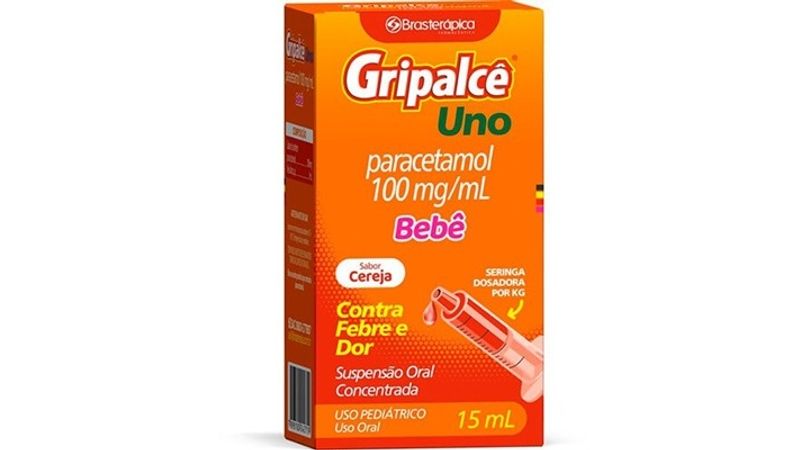 Gripalcê Uno Infantil 100mg/ml Sabor Cereja Suspensão Gotas Frasco 15ml ...