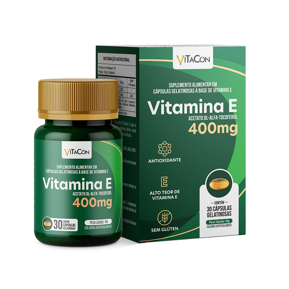 Vitamina E 400mg Vitacon 30 Cápsulas Gelatinosas - Farma Conde