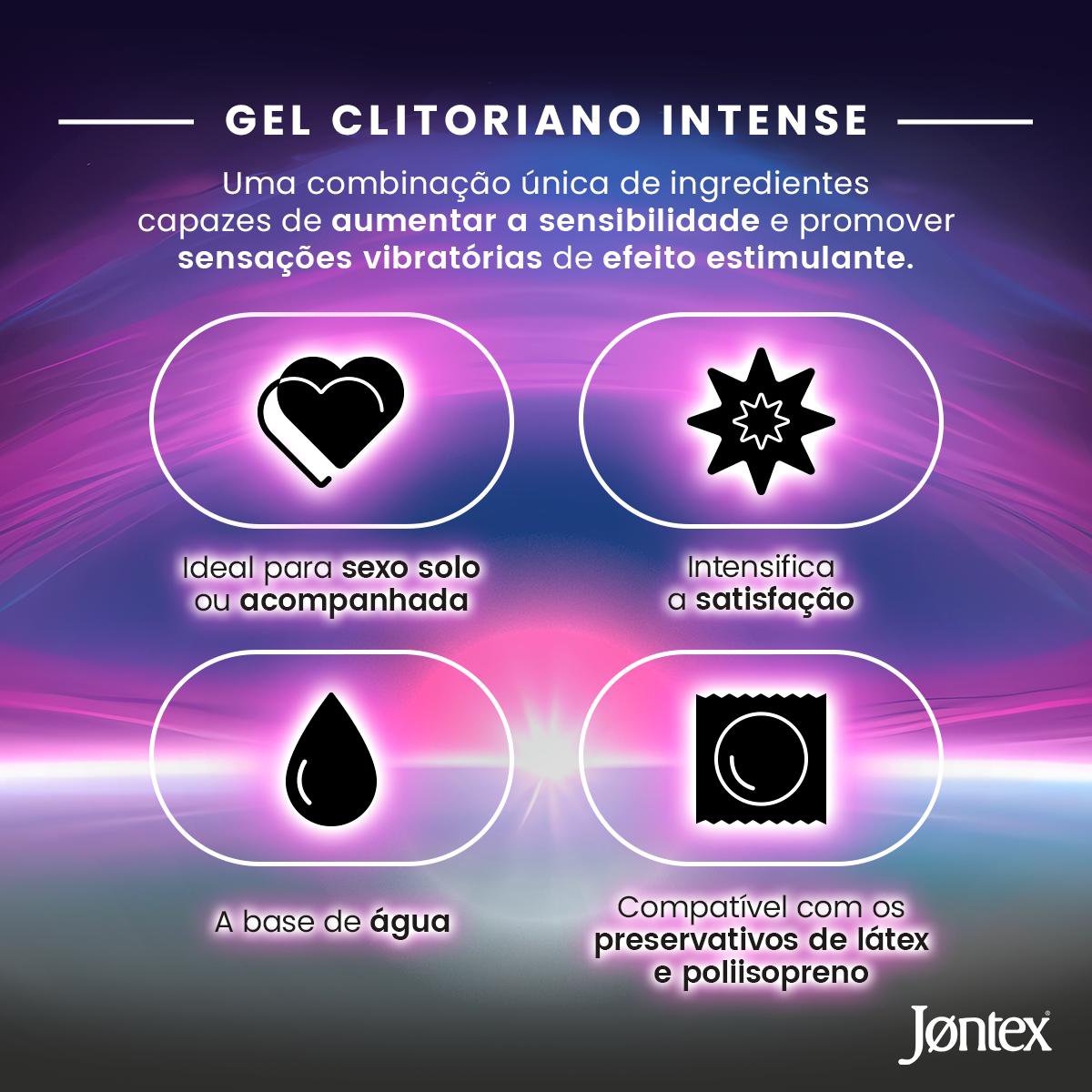 Gel Lubrificante Íntimo Jontex Clitoriano Intense 10g - Farma Conde