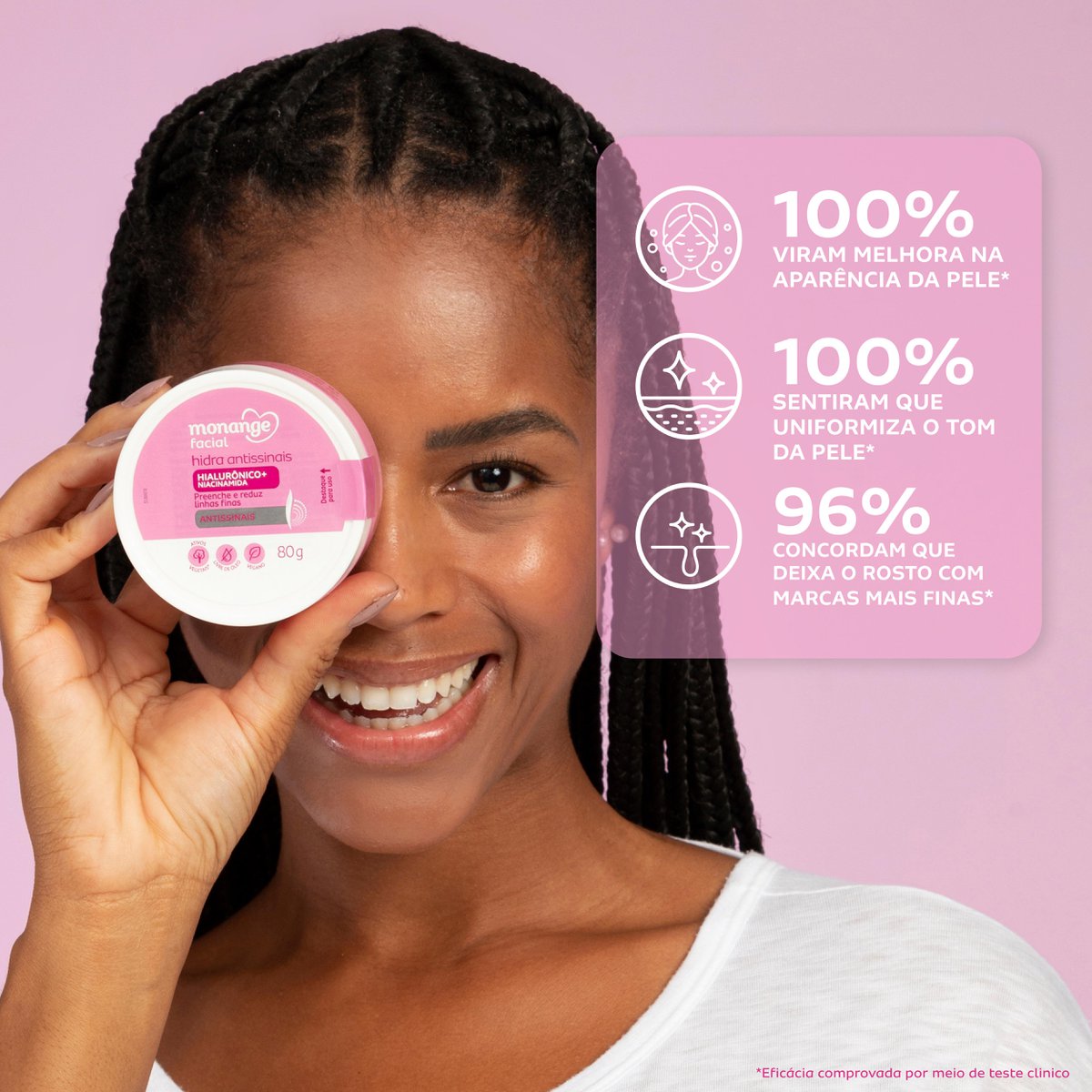 Creme Facial Hidratante Monange Antissinais 80g - Farma Conde