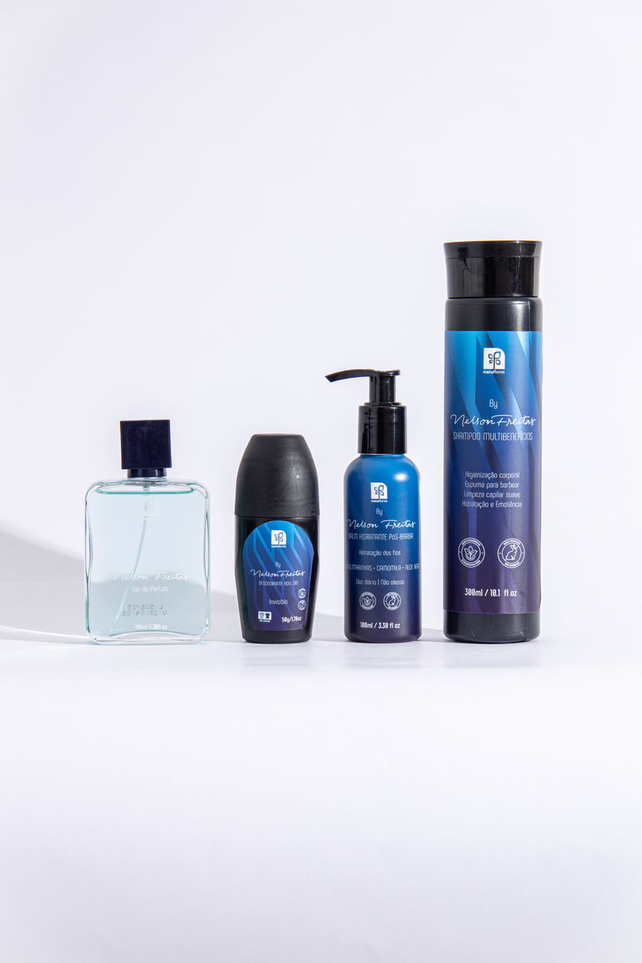 Kit Promocional Nelson Freitas Shampoo 300ml+Balm Pós Barba 120ml+Eau ...