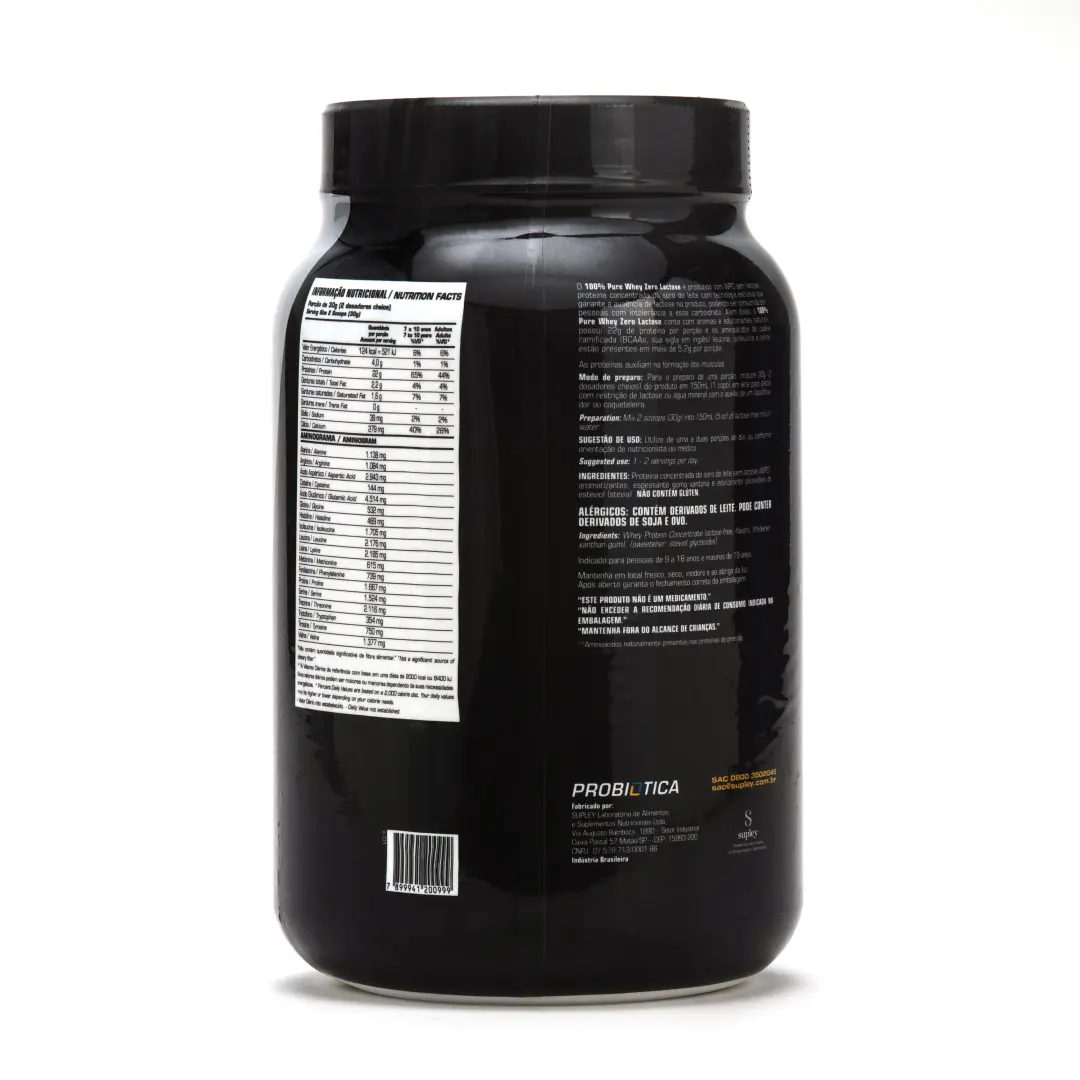 Whey Prot Probiótica 100% Pure Sabor Baunilha 900g - Farma Conde